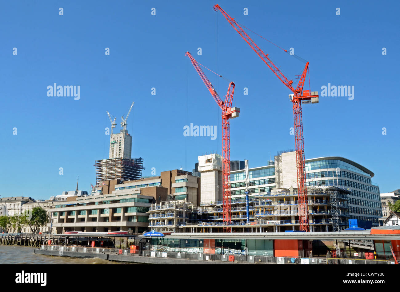 Modern riverside developments, London, UK Stock Photo - Alamy
