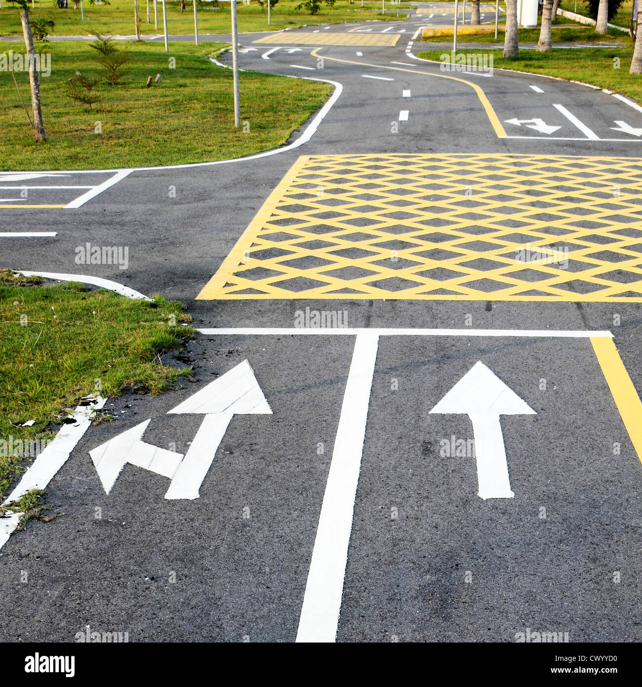 small road and traffic markings Stock Photo - Alamy