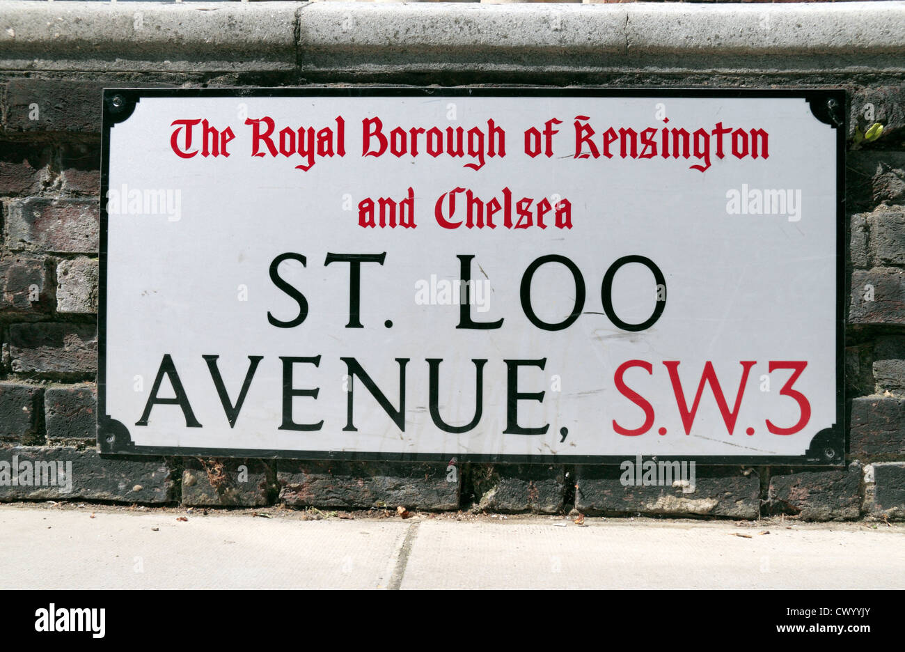 Royal Borough Of Kensington And Chelsea Street Sign High Resolution ...