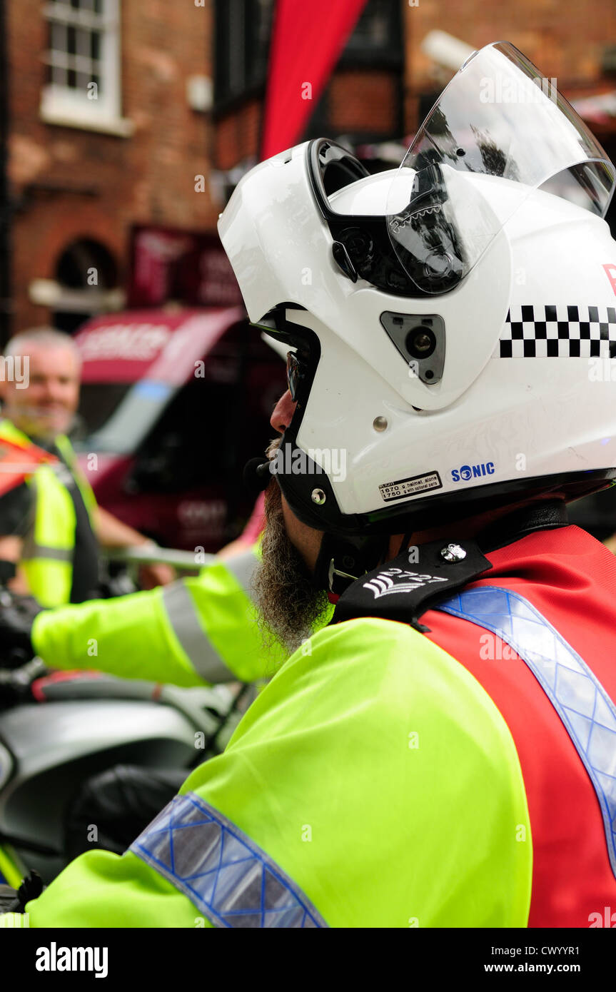 Police Motorcycle Out Riders.Tour of Britain 2012 Stock Photo - Alamy