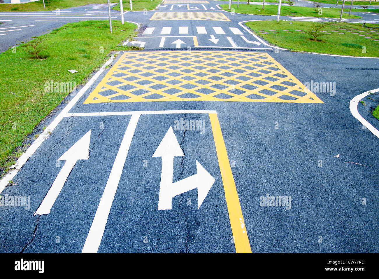 small road and traffic markings Stock Photo - Alamy