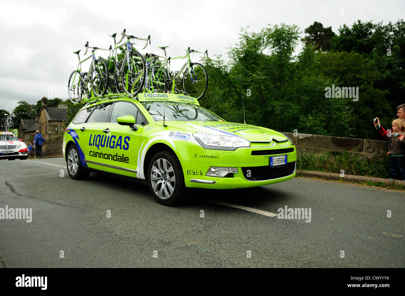 Tour of Britain Service Team Cars Stock Photo - Alamy