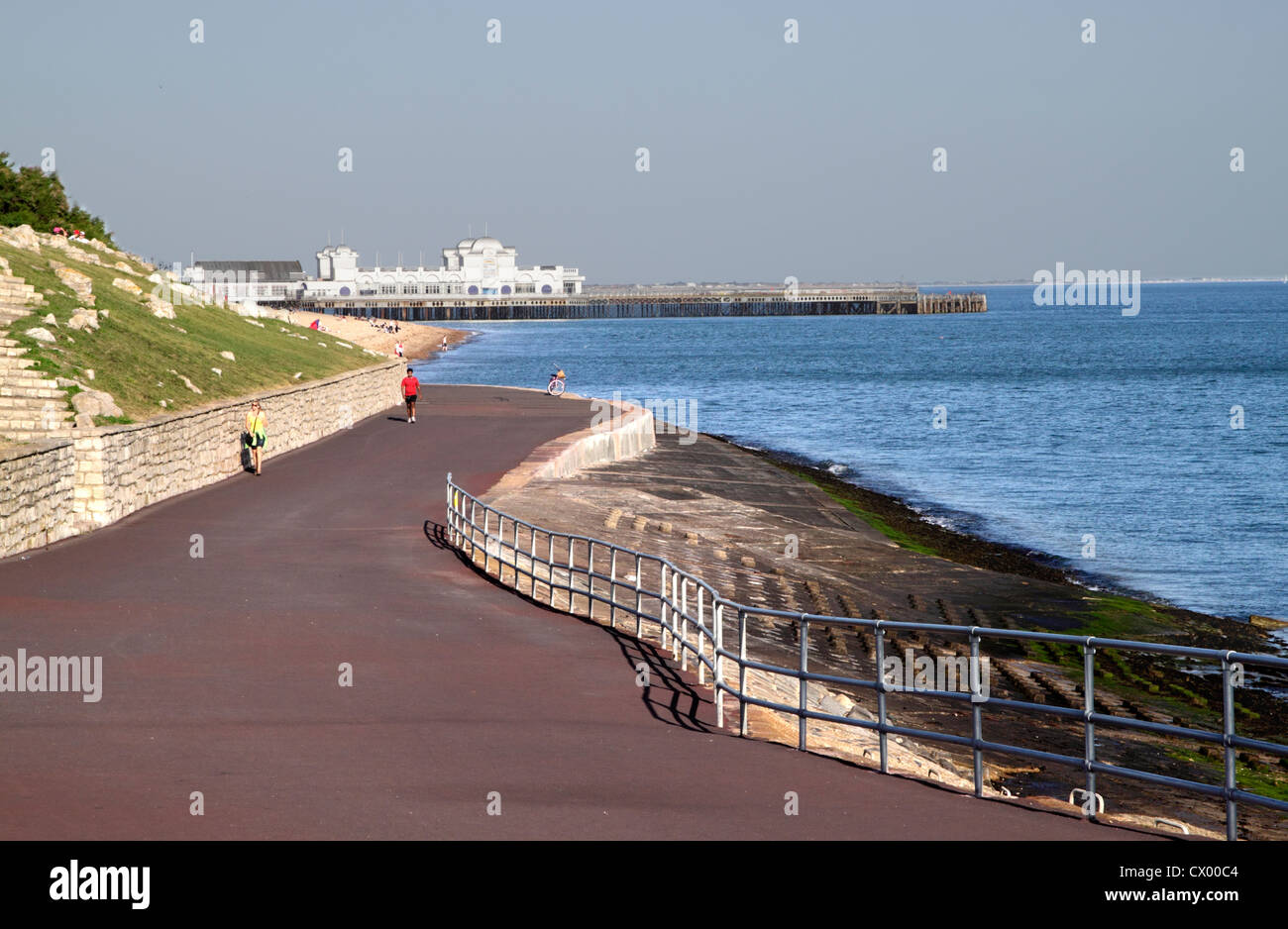 View of South Parade Pier at the seafront Southsea Portsmouth Hampshire ...
