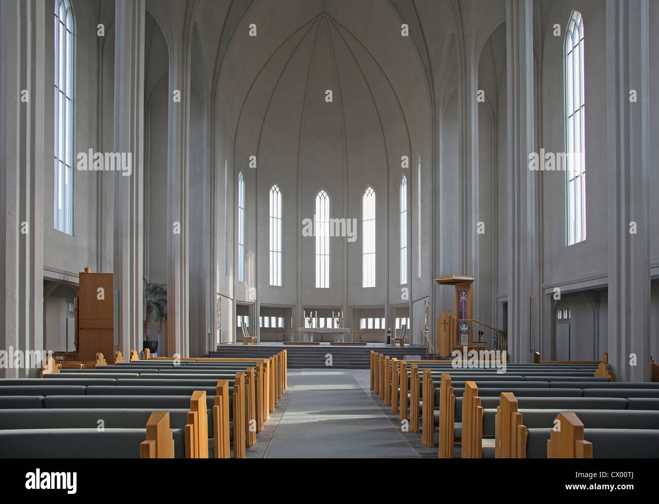 Inside Hallgrimskirkja Church, Reykjavik, Iceland Stock Photo - Alamy