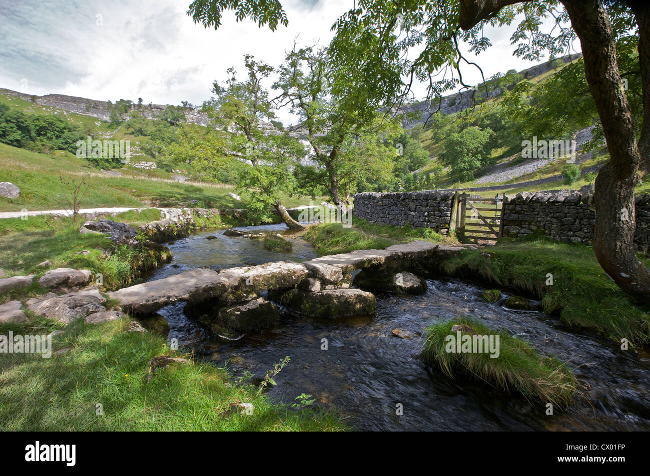 stone bridge over stream - Yorkshire Dales Stock Photo - Alamy