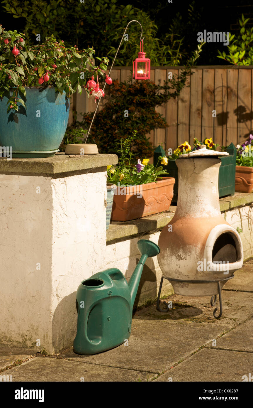 garden night scene Stock Photo - Alamy