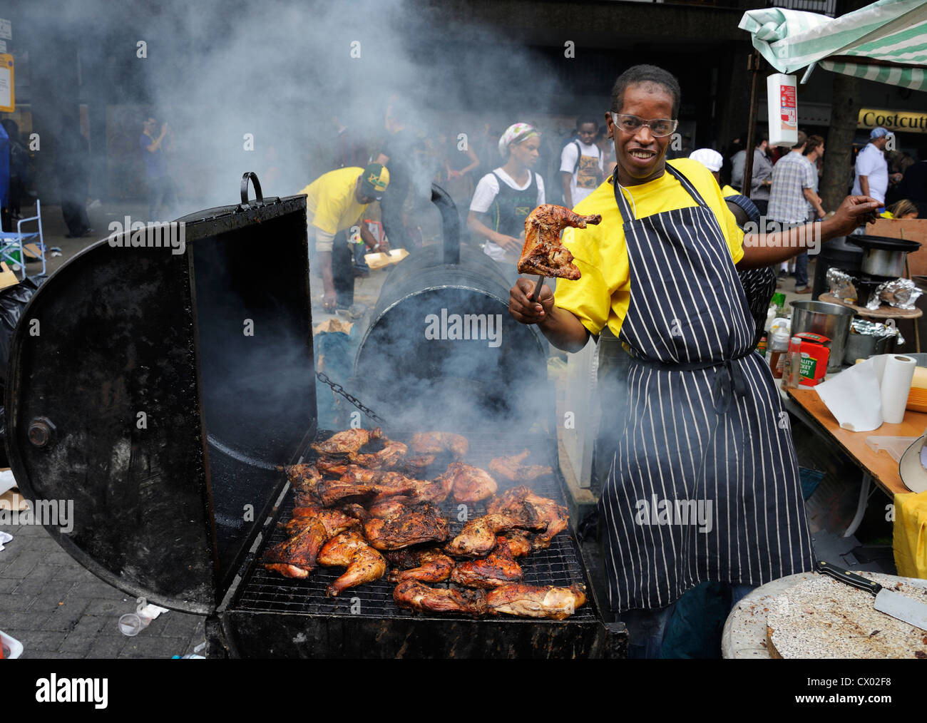 Notting hill carnival food stall hi-res stock photography and images ...