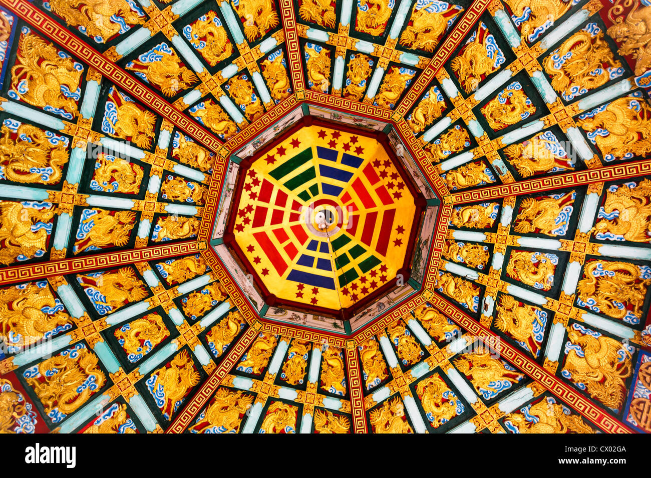 Ceiling of a Chinese Pavilion, Bangkok, Thailand Stock Photo - Alamy