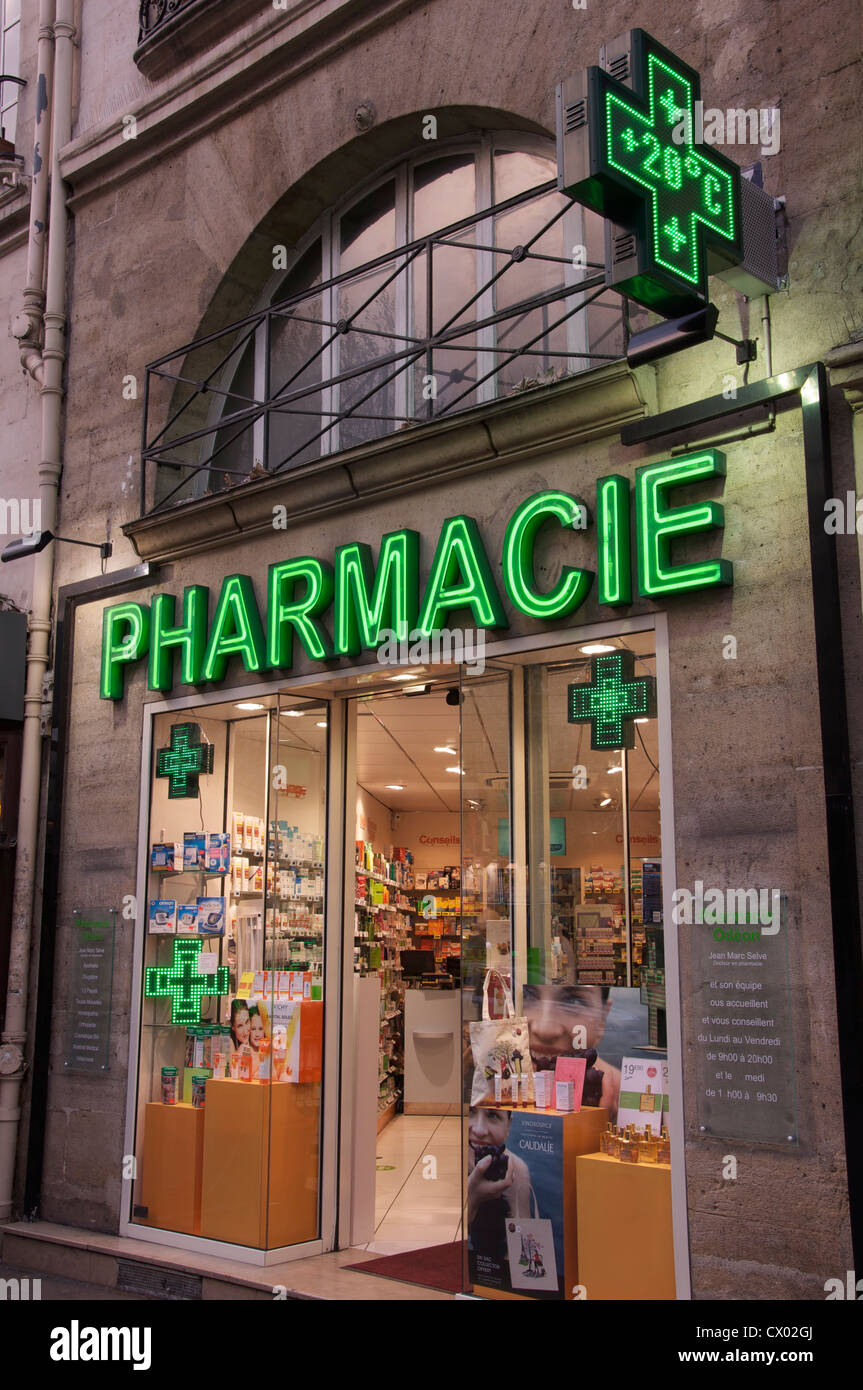 The bright lights and clean clinical design of a French high street ...