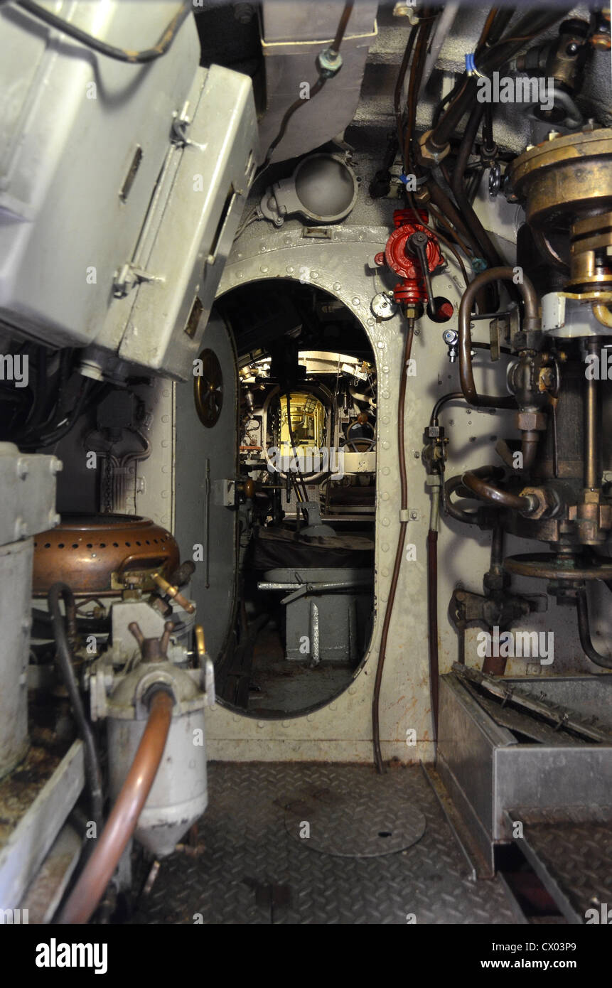 HMS Stickleback midget submarine interior Stock Photo - Alamy
