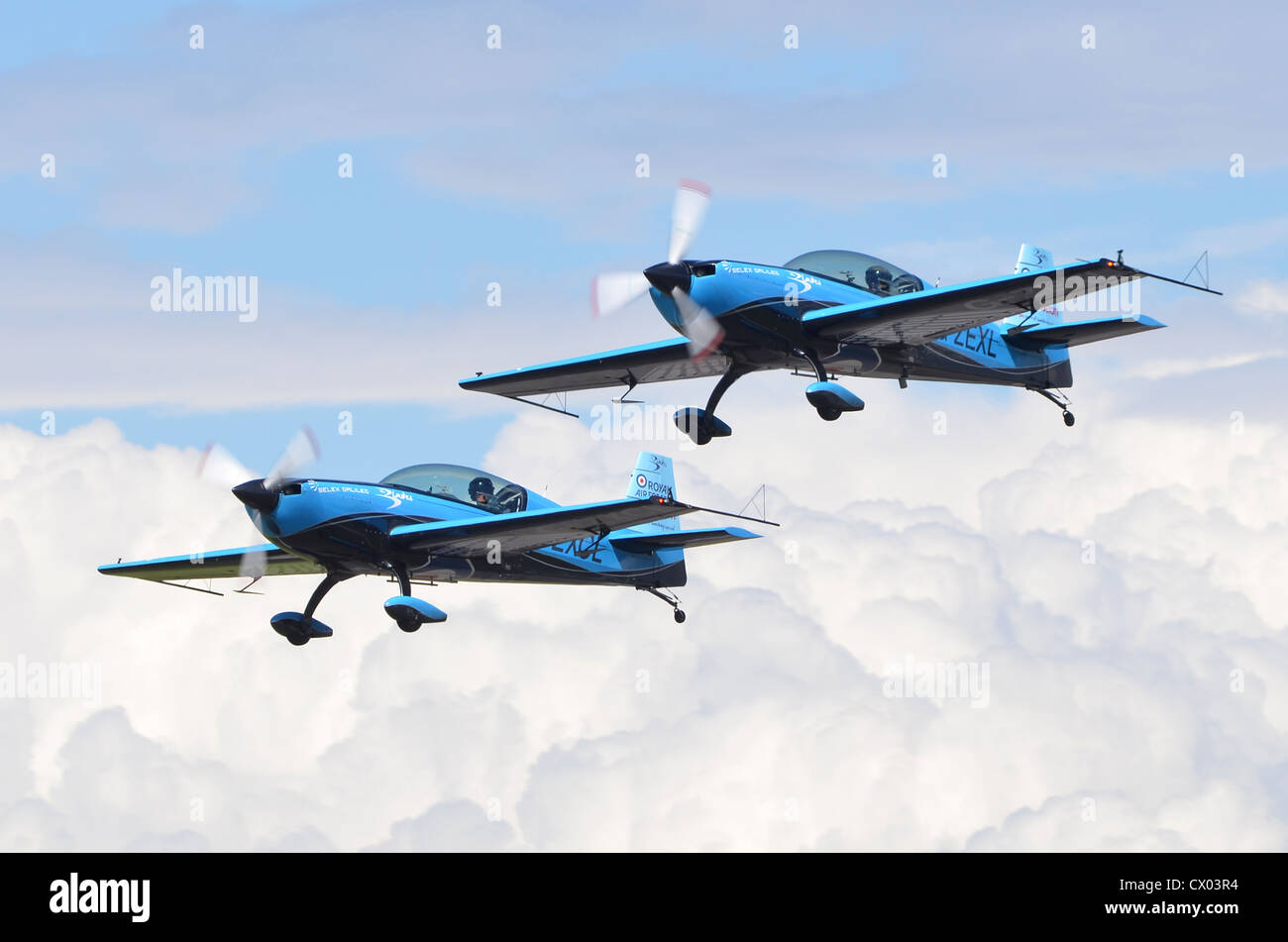 The Blades Aerobatic Display Team, Royal Air Forces Association, taking ...