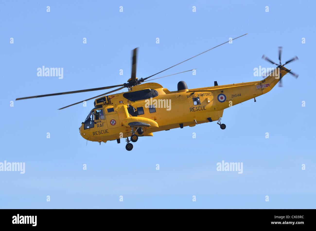 Westland Sea King HAR3 RAF Rescue helicopter in flight Stock Photo - Alamy