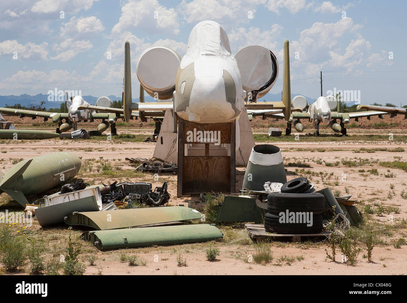 A-10 Thunderbolt aircraft in storage at the 309th Aerospace Maintenance ...