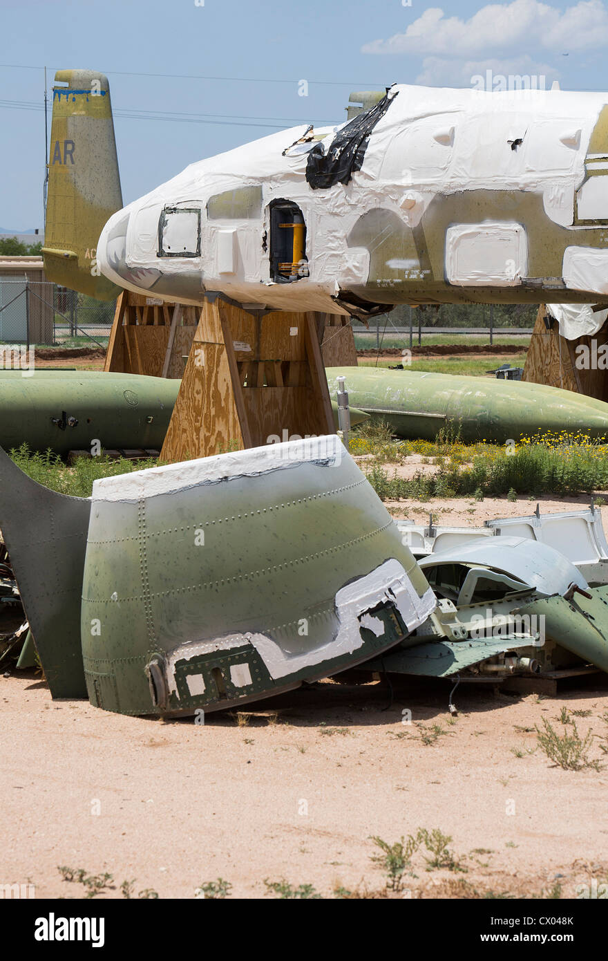 A-10 Thunderbolt aircraft in storage at the 309th Aerospace Maintenance ...