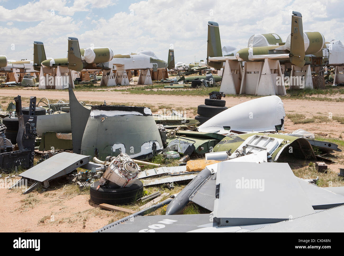 A-10 Thunderbolt aircraft in storage at the 309th Aerospace Maintenance ...