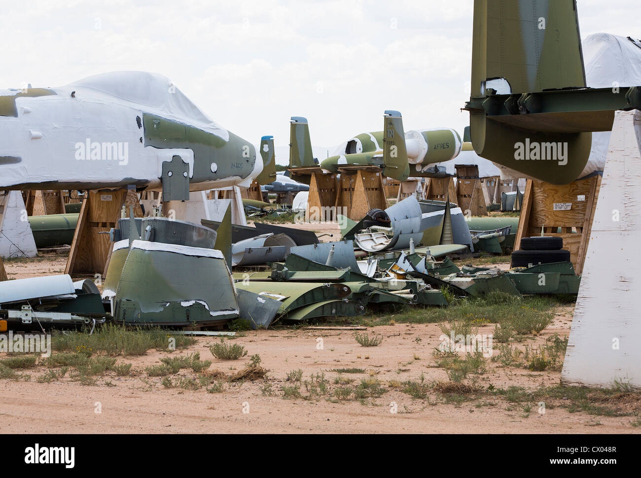 A-10 Thunderbolt aircraft in storage at the 309th Aerospace Maintenance ...