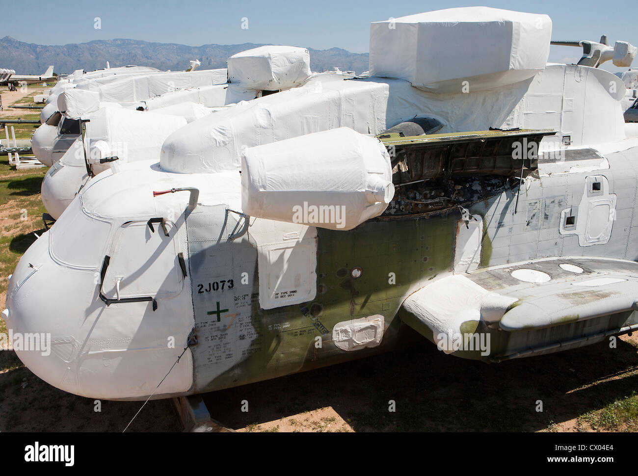 MH-53 Pave Low helicopters in storage at the 309th Aerospace ...
