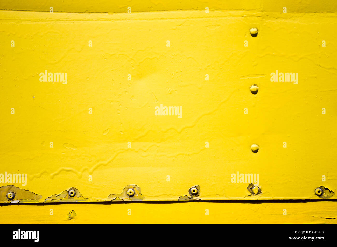 yellow metal plate with rivet, for grunge or abstract background Stock ...
