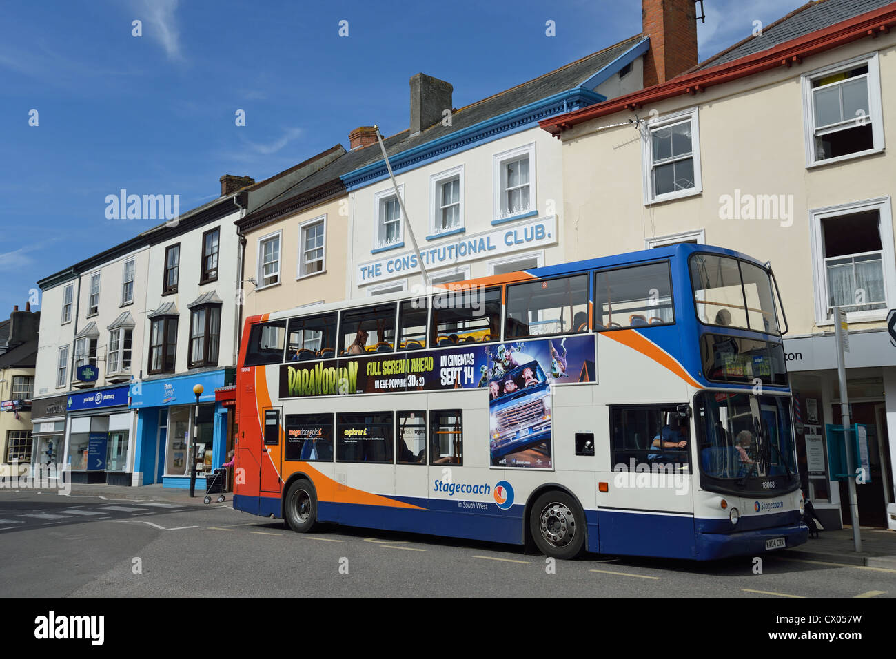 Local Stagecoach bus in The Square, Broad Street, South Molton, Devon ...