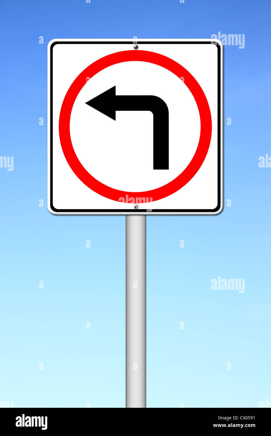 Turn left logo hi-res stock photography and images - Alamy