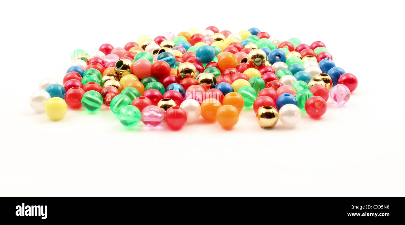 Spheres of plastic over a white background Stock Photo - Alamy