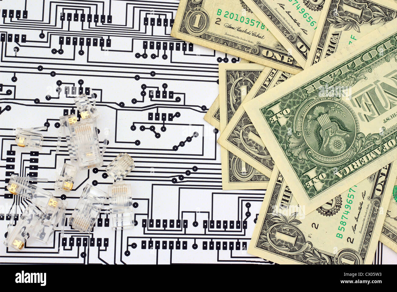 Design electronic circuit boards with schema Stock Photo - Alamy