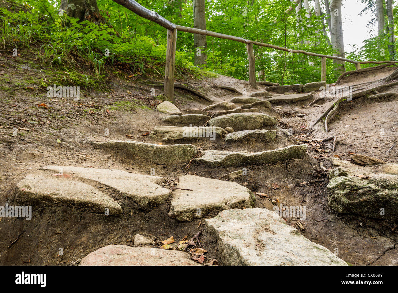 Stone footpath leading the hill Stock Photo - Alamy