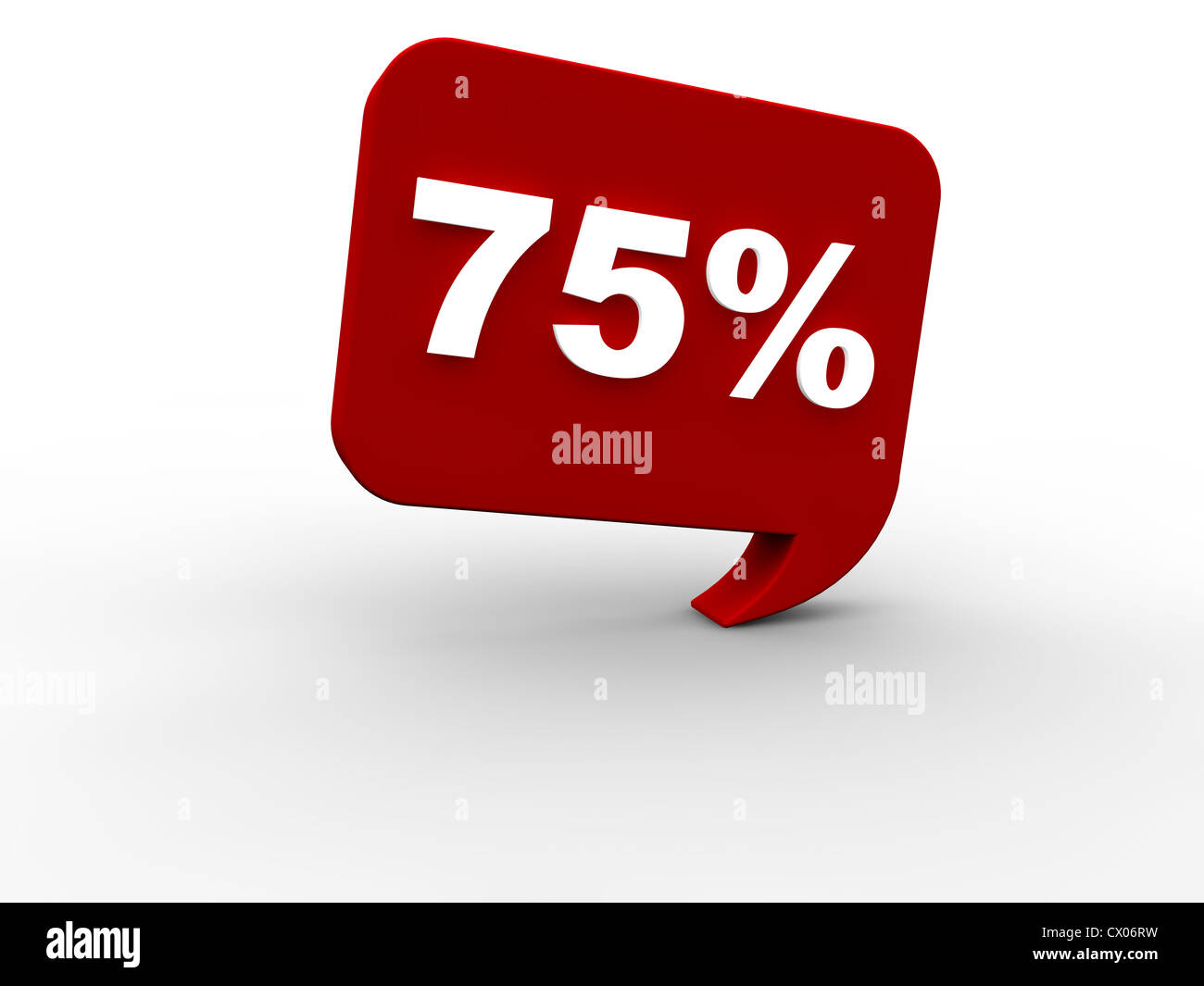 75 percent reduction sign hi-res stock photography and images - Alamy