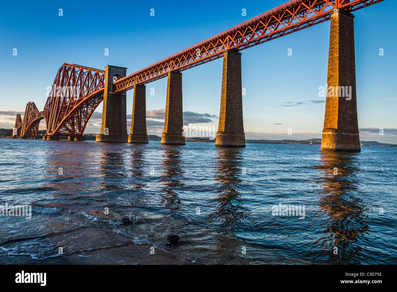 Steel Bridge in Scotland and sunset Stock Photo - Alamy