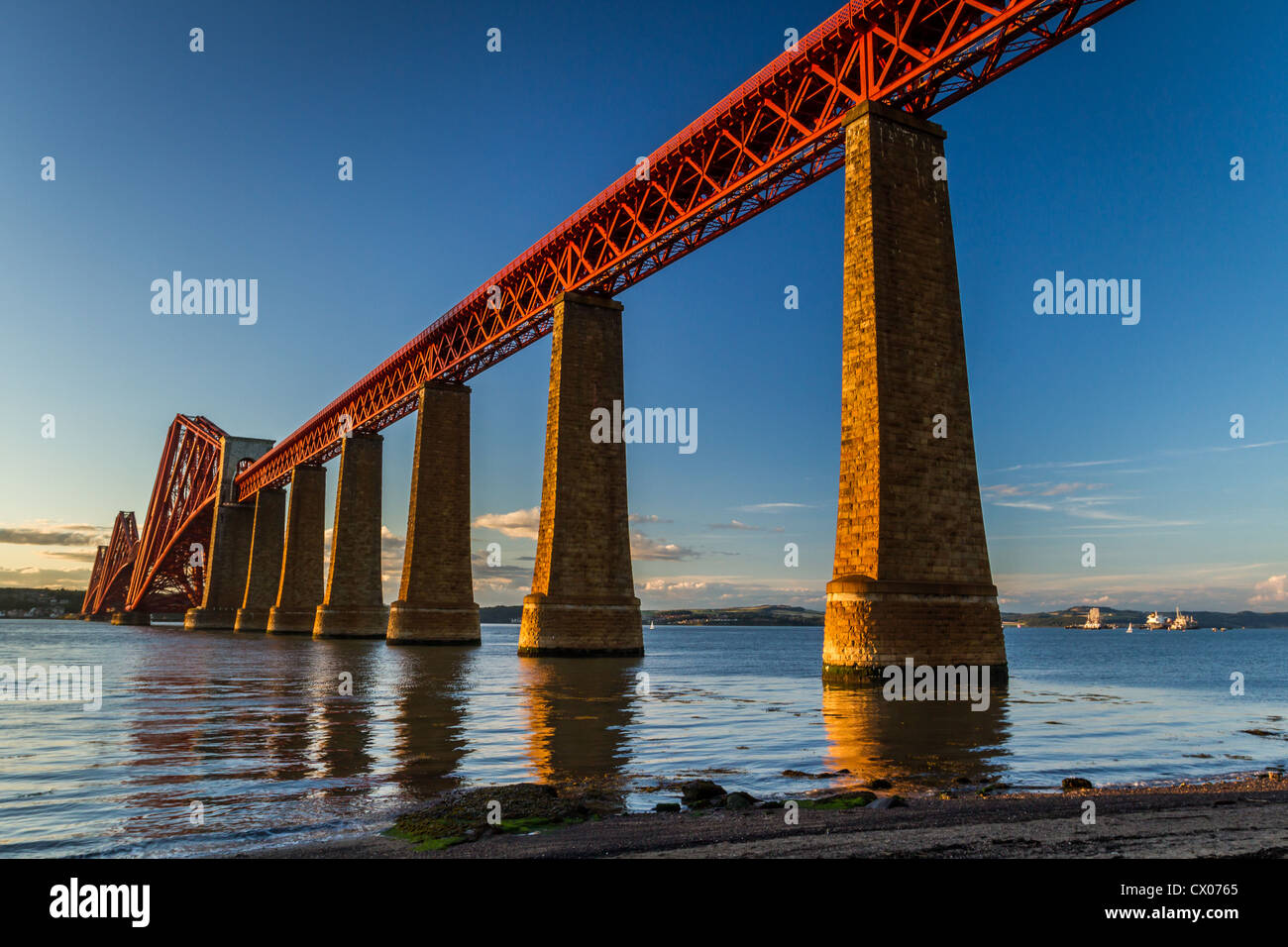 Steel railway bridge over the river in Scotland Stock Photo - Alamy