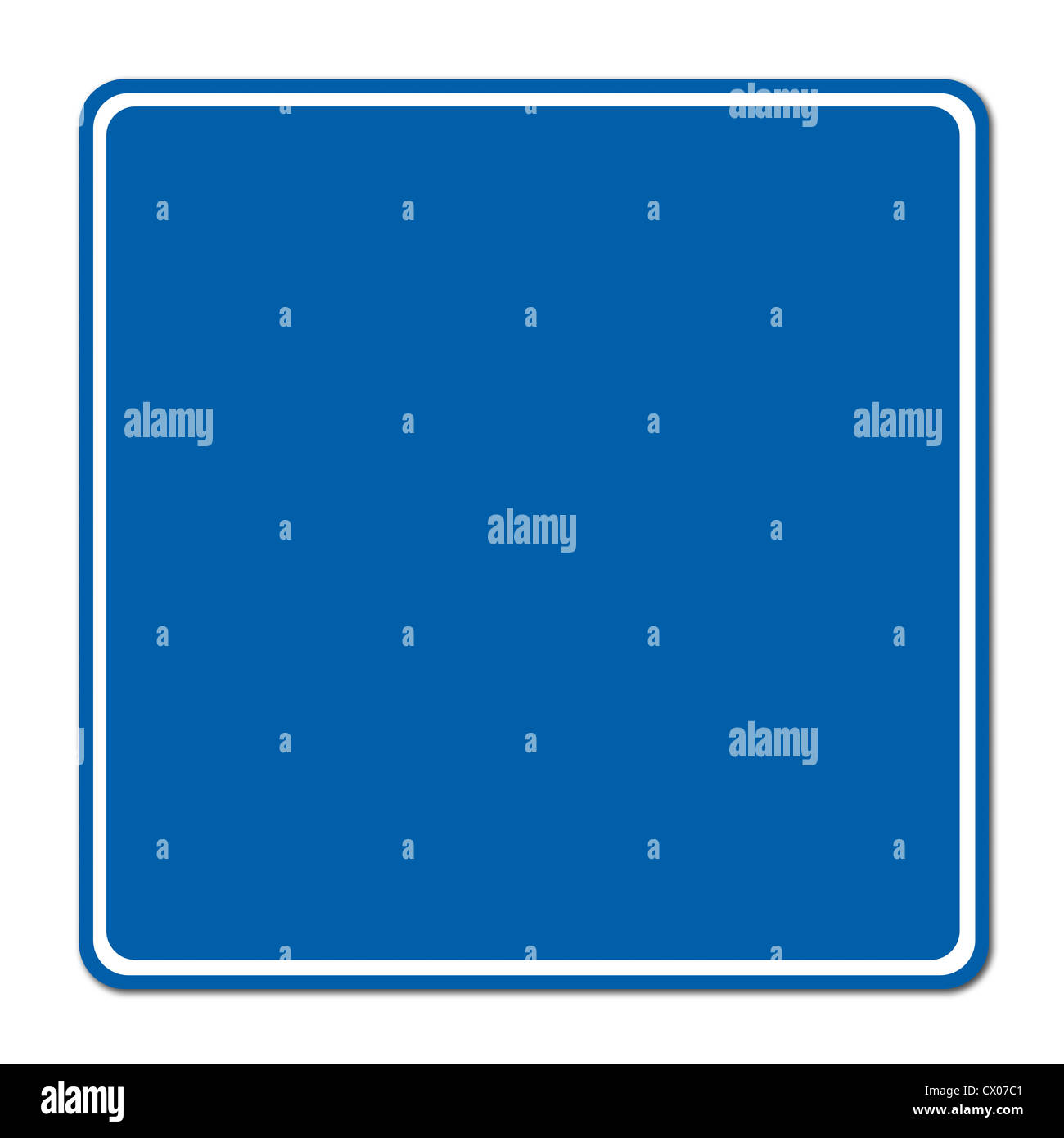 blue blank sign on white background Stock Photo - Alamy