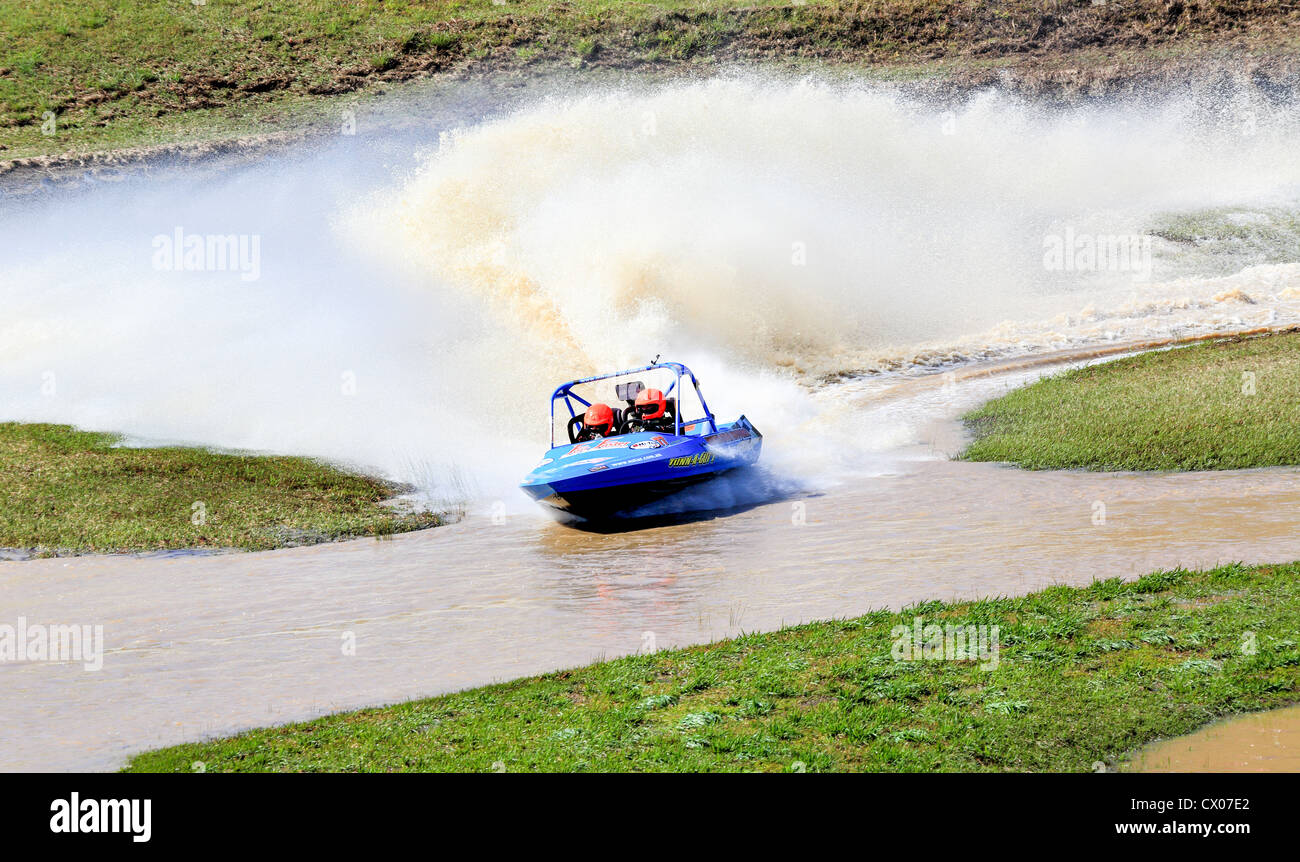 Australian Jet Sprint Boat championship timed sprint runs on enclosed ...