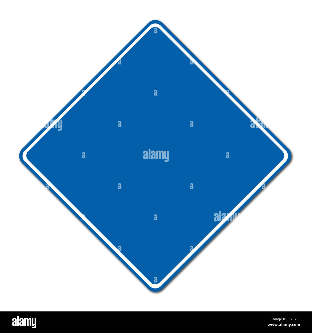 blue blank sign on white background Stock Photo - Alamy