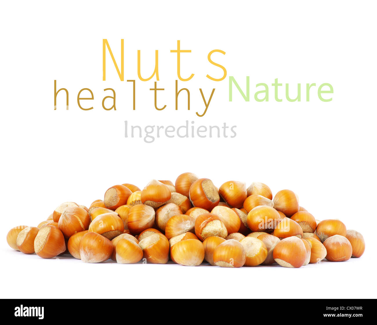 Nuts isolated on a white background Stock Photo - Alamy