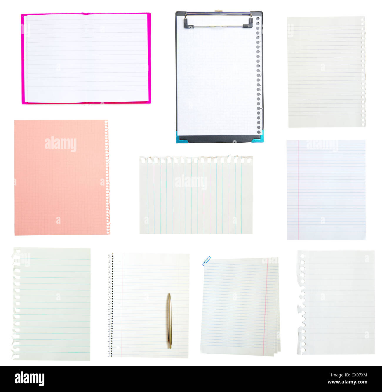 A page ripped off from the notebook Stock Photo - Alamy