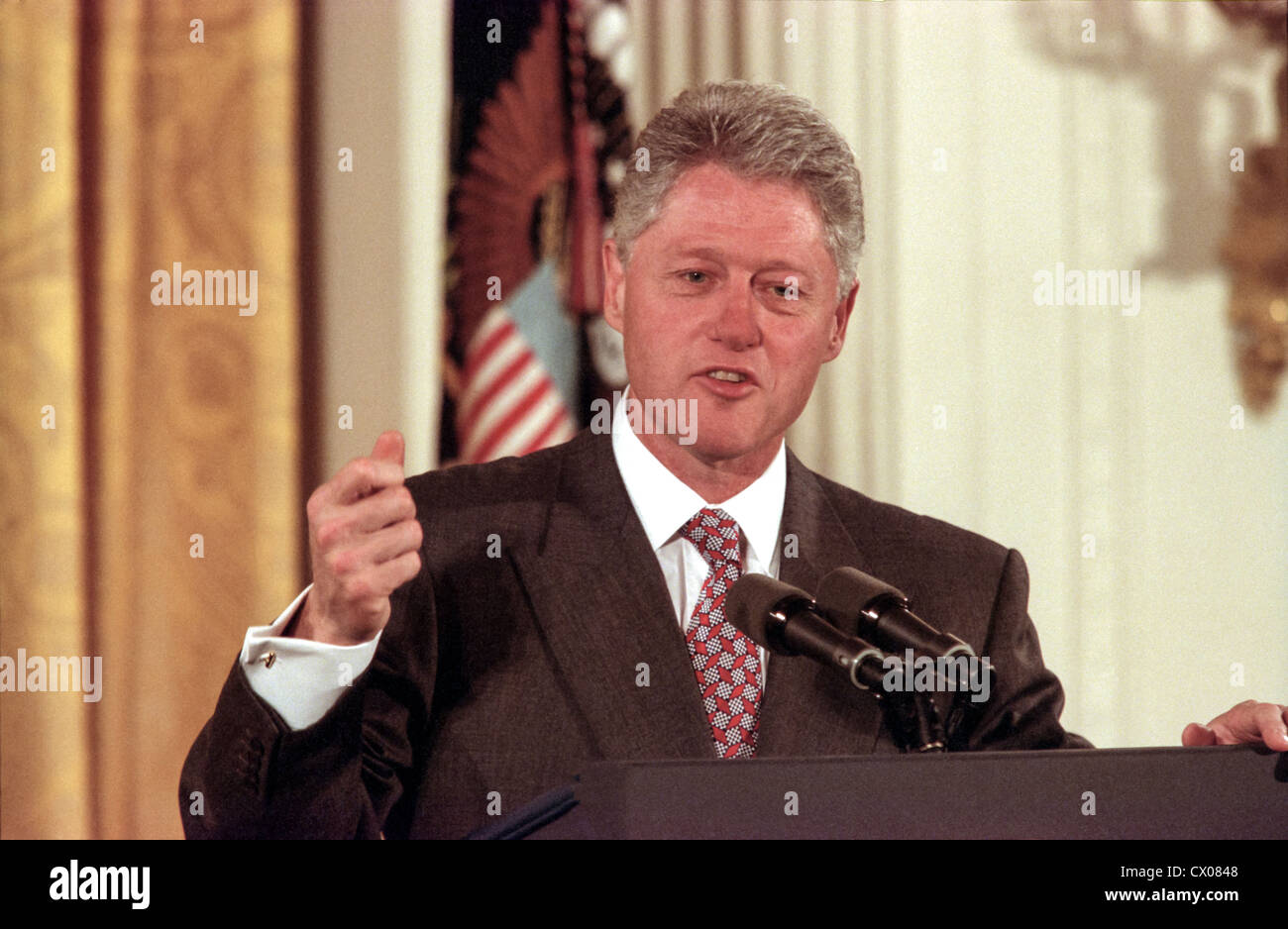 US President Bill Clinton during the signing ceremony for the Higher ...