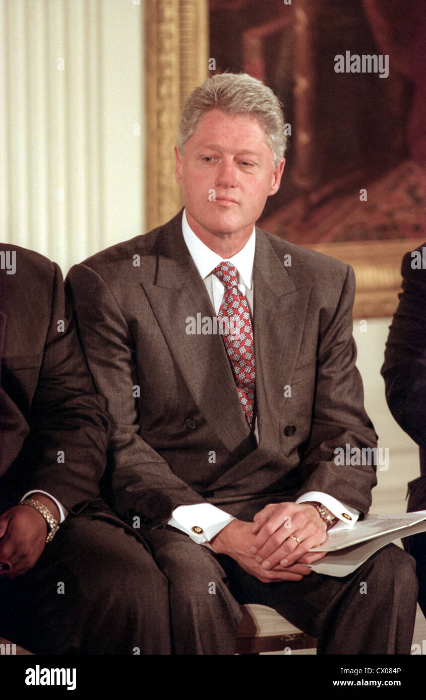 US President Bill Clinton during the signing ceremony for the Higher ...