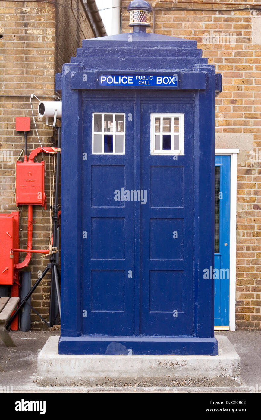Chatham Historic Dockyard Kent 25.05.08 Police Box Tardis Stock Photo ...