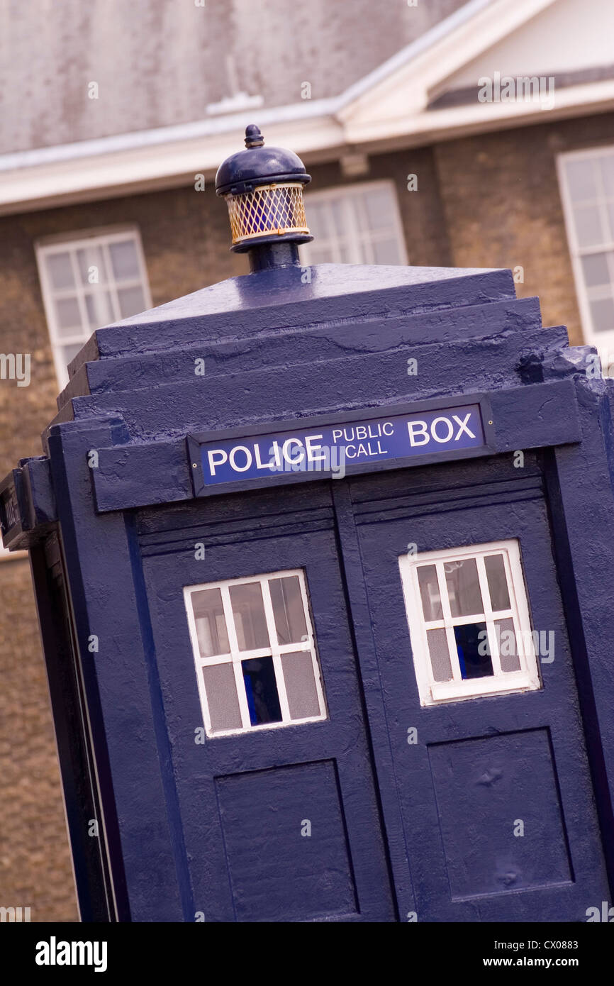Chatham Historic Dockyard Kent 25.05.08 Police Box Tardis Stock Photo ...