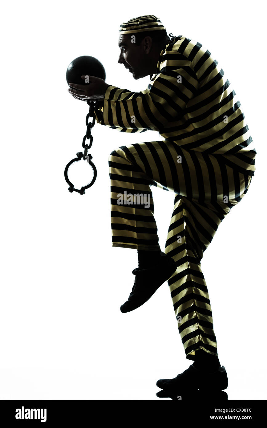 White man in prison silhouette Cut Out Stock Images & Pictures - Alamy