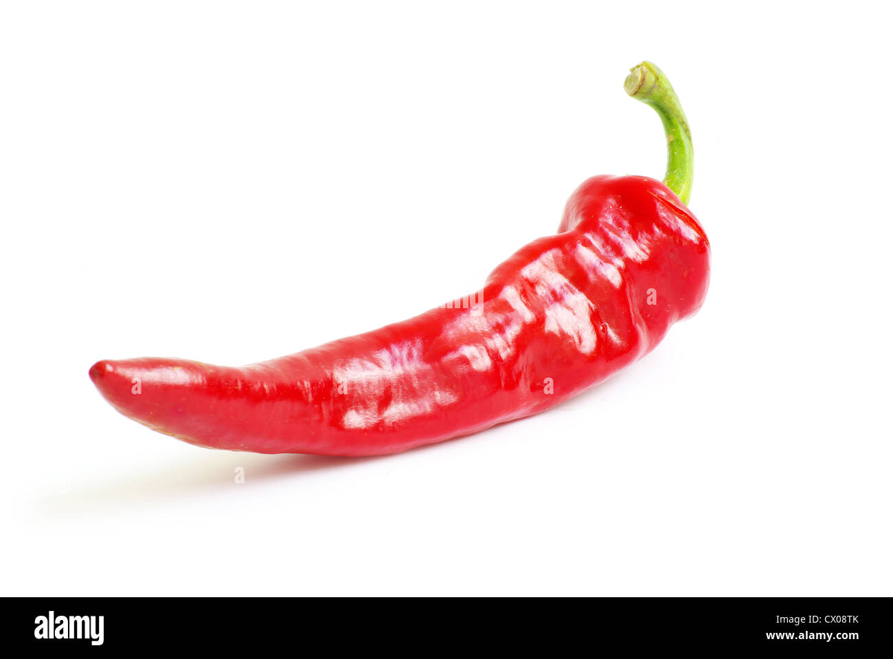 fresh red hot pepper on a white Stock Photo - Alamy