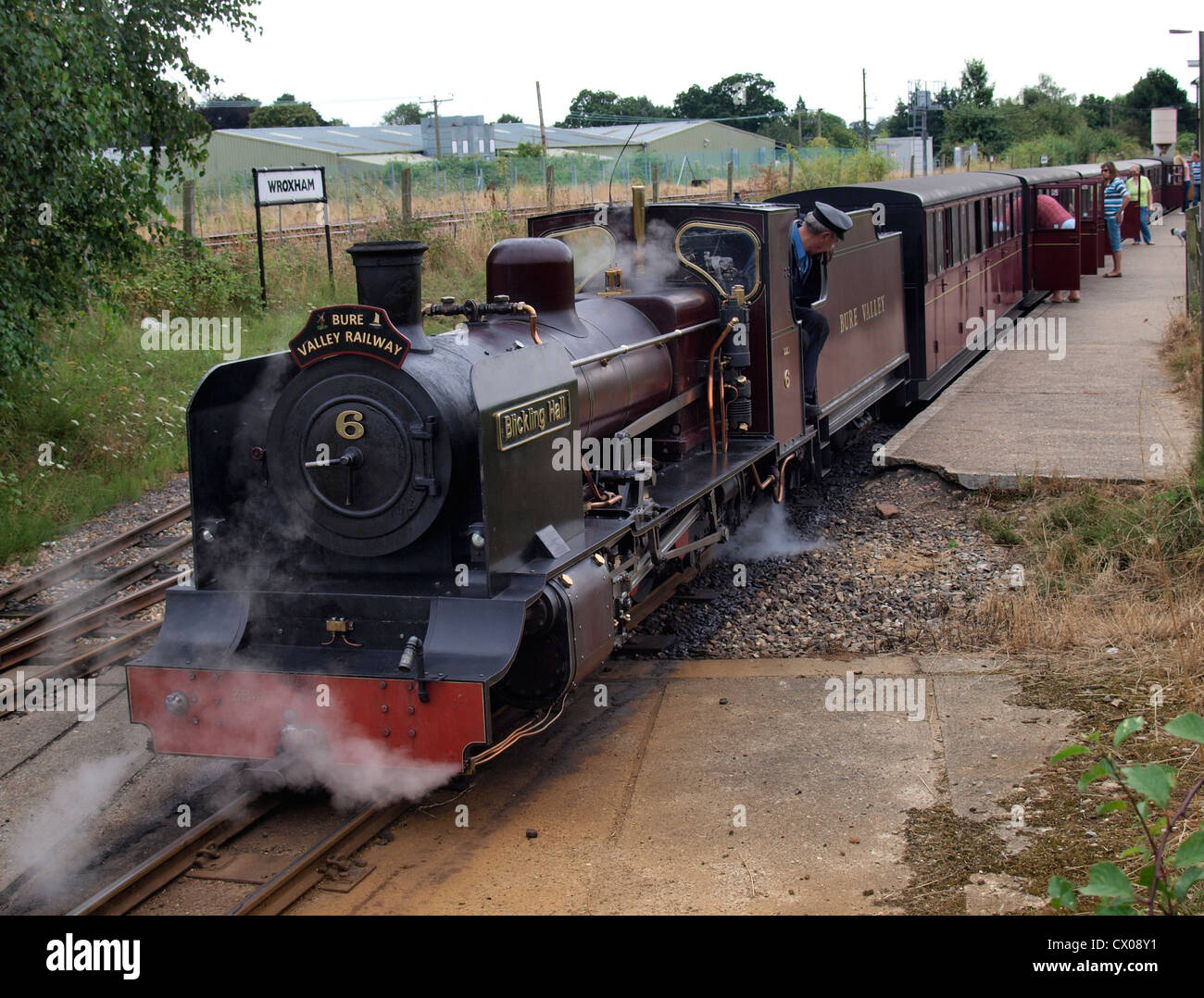 Blickling Hall Steam Engine, At Wroxham Station on the Bure Valley ...