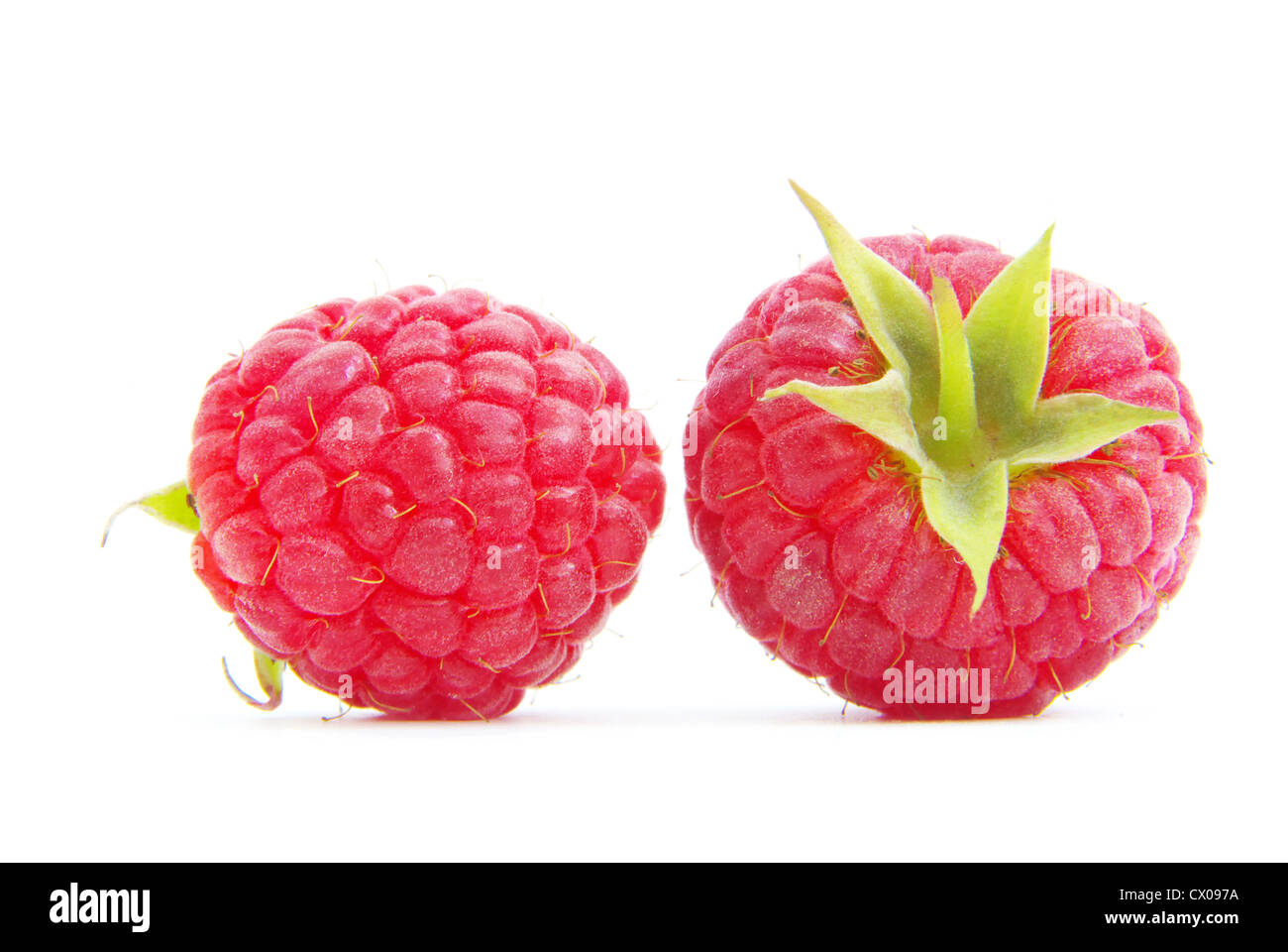 fresh raspberry closeup isolated on white background Stock Photo - Alamy