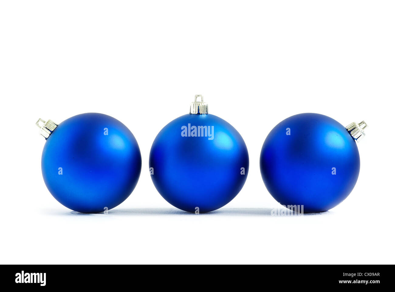 Blue christmas balls white background hi-res stock photography and ...