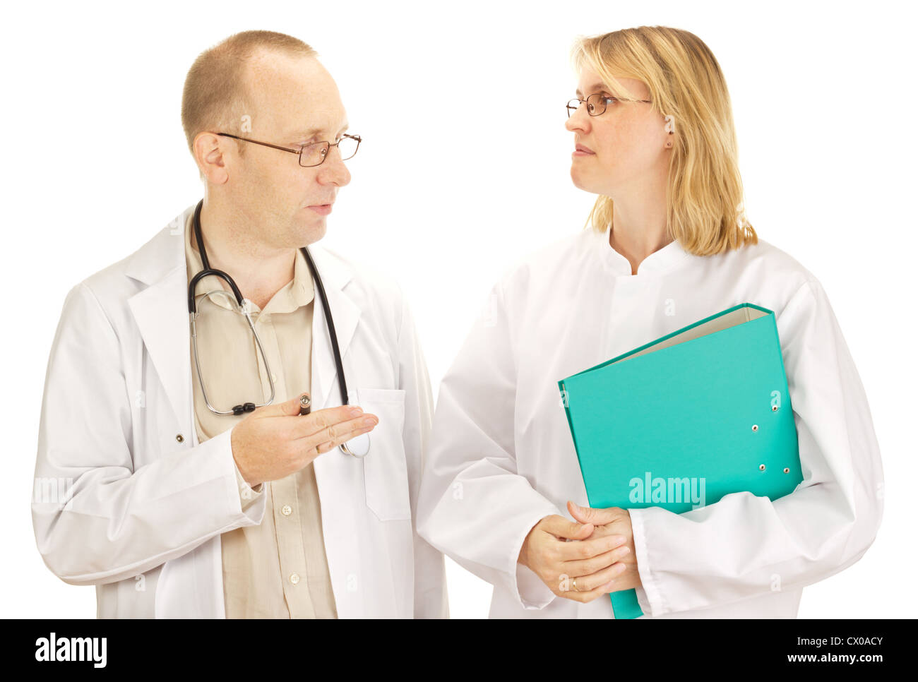 Two doctors are discussing Stock Photo - Alamy