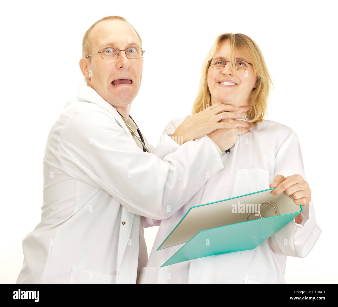Two doctors arguing Stock Photo - Alamy