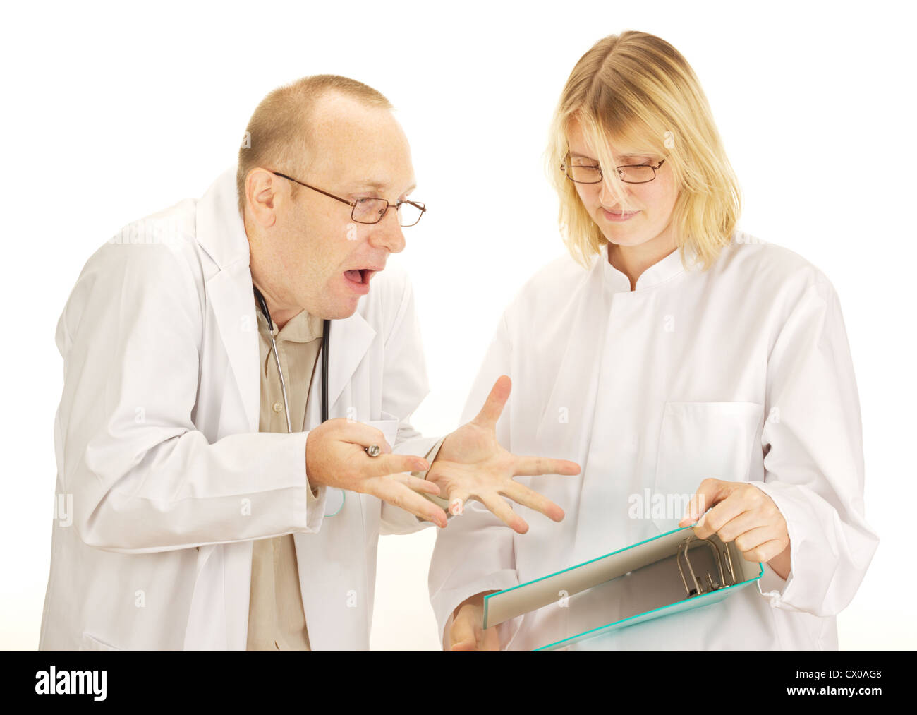 Two doctors arguing Stock Photo - Alamy