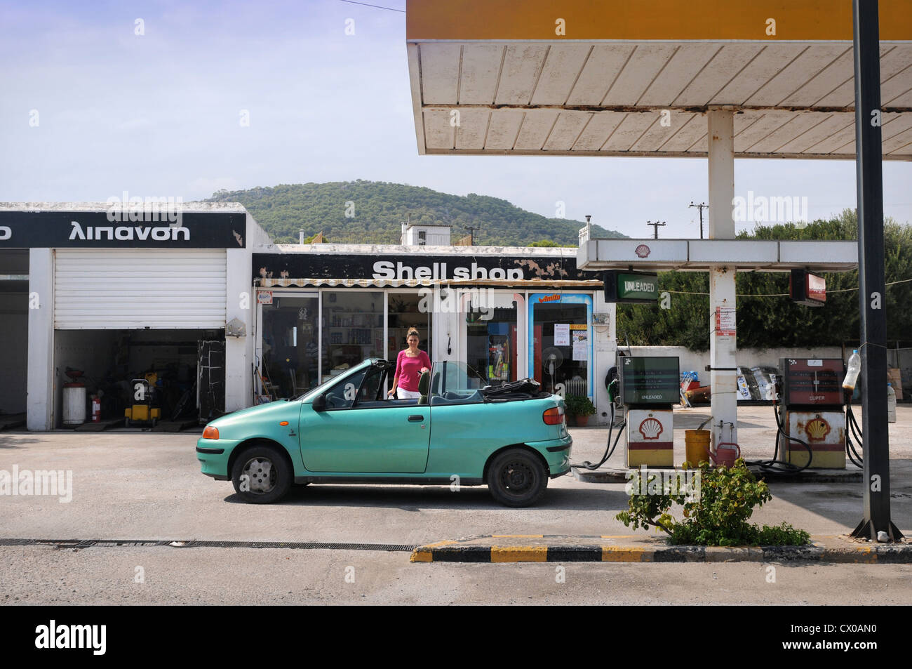 Petrol gas station greece hi-res stock photography and images - Alamy