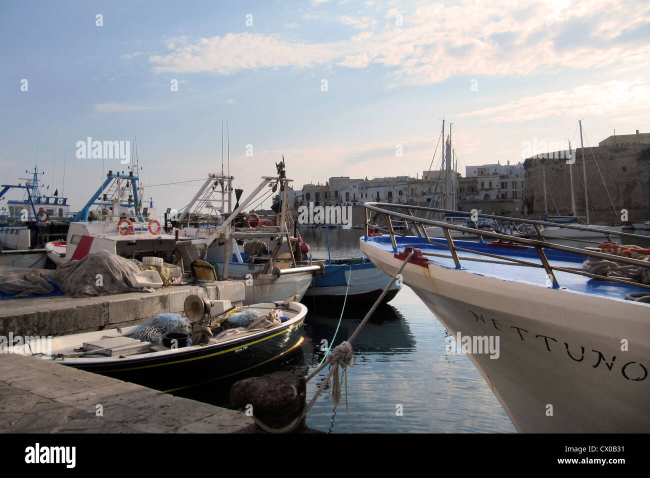 Italy, Puglia, Gallipoli, harbor Stock Photo - Alamy