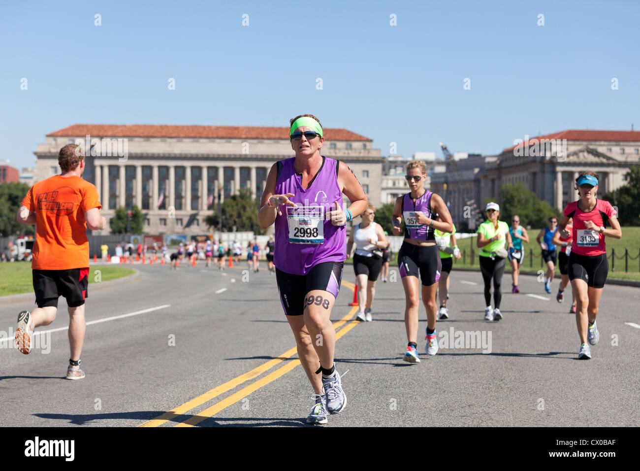 Mature Woman Running Marathon High Resolution Stock Photography and ...